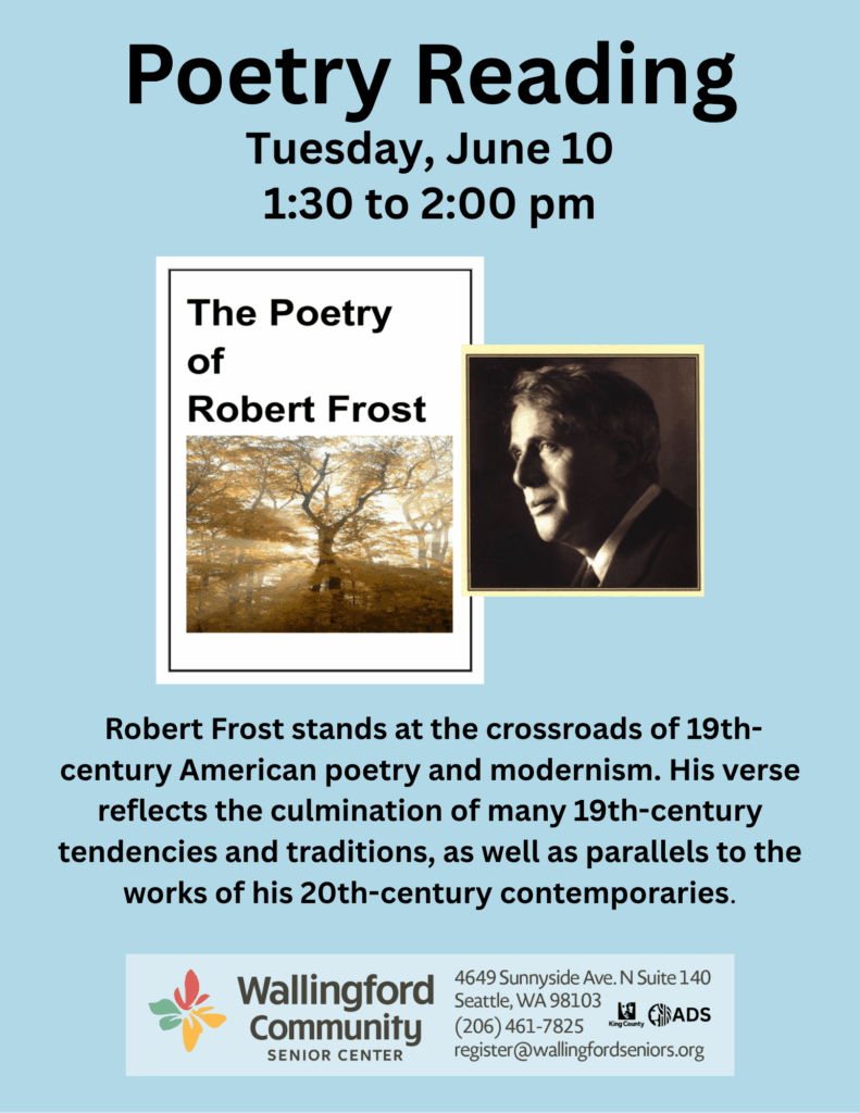 Poetry Reading, June 10, 2025 – Wallingford Community Senior Center