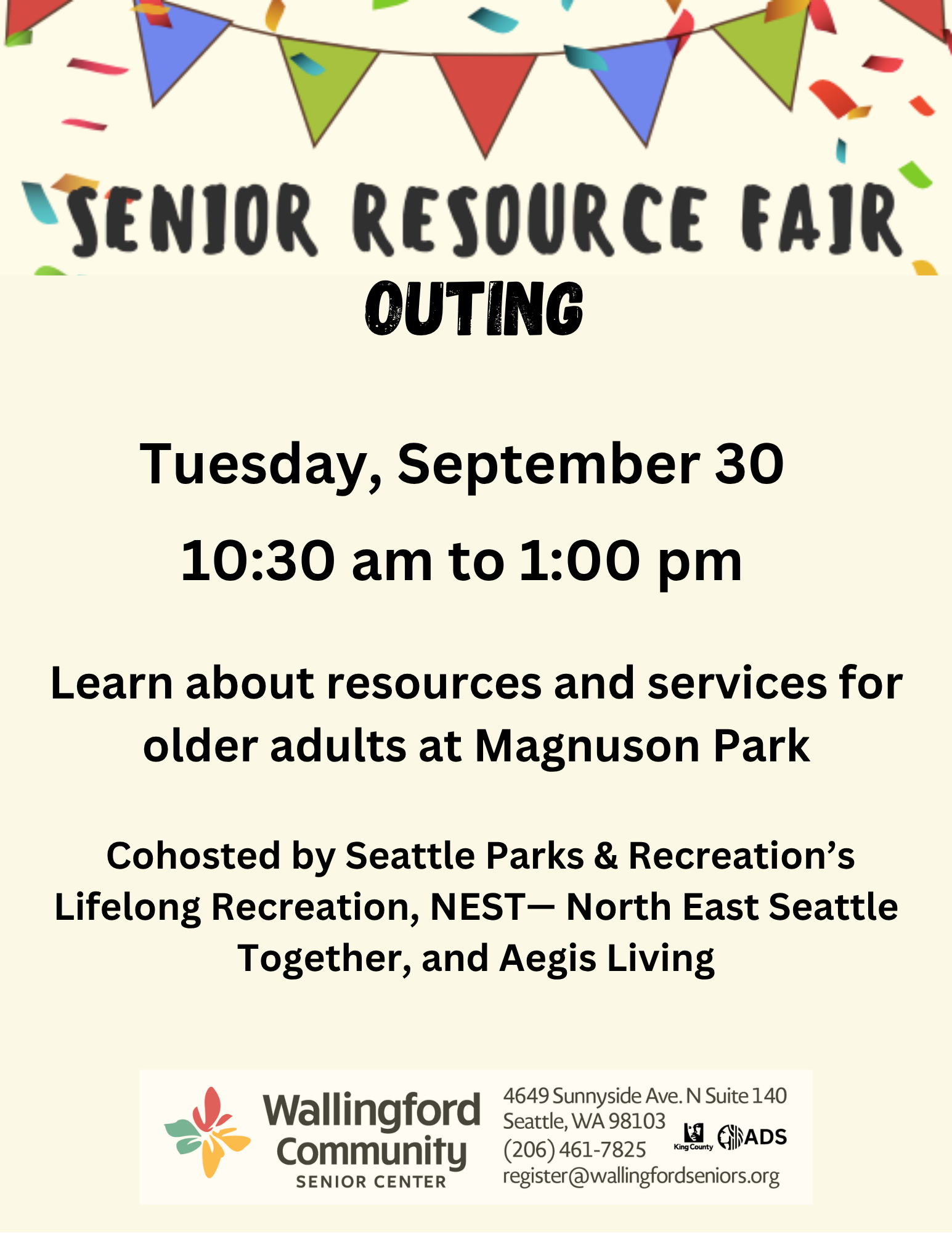 Senior Resource Fair, Sept. 30, 2025 – Wallingford Community Senior Center